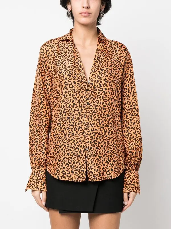 Karl Lagerfeld Leopard-print Backless Blouse