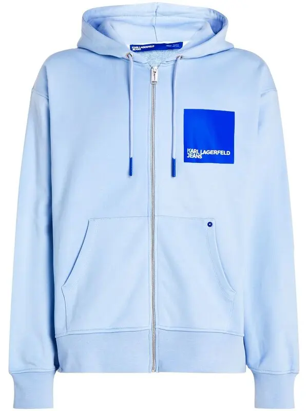 Karl Lagerfeld Logo-print Zip-up Hoodie