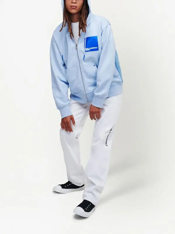 Karl Lagerfeld Logo-print Zip-up Hoodie