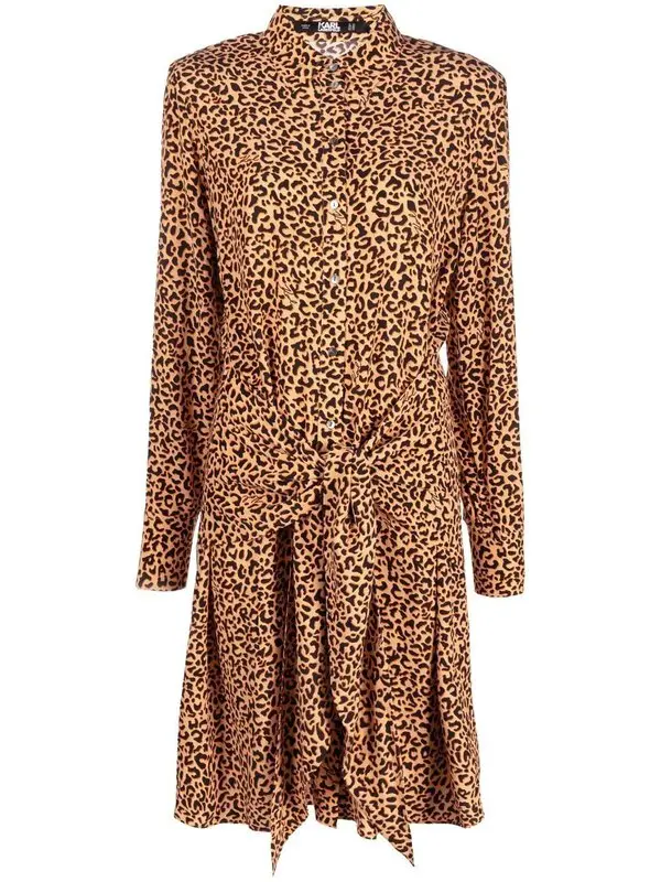 Karl Lagerfeld Leopard-print Shirtdress