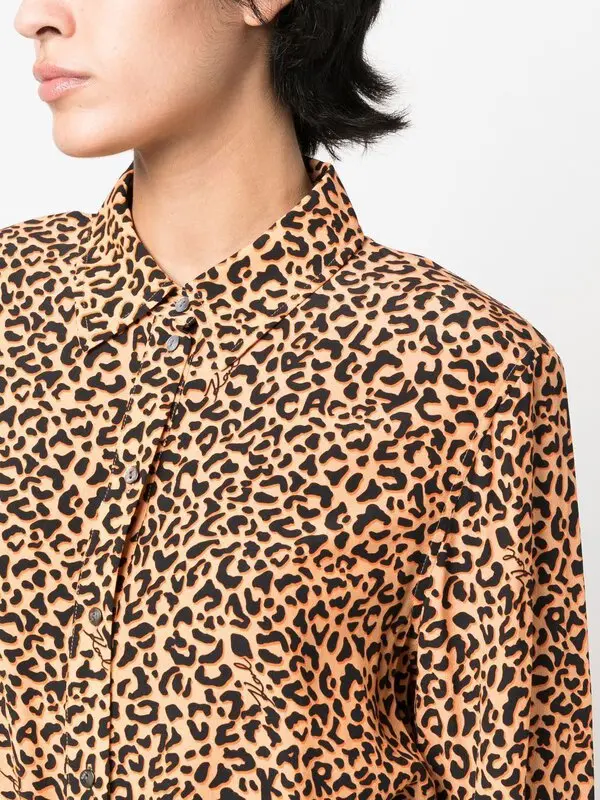 Karl Lagerfeld Leopard-print Shirtdress