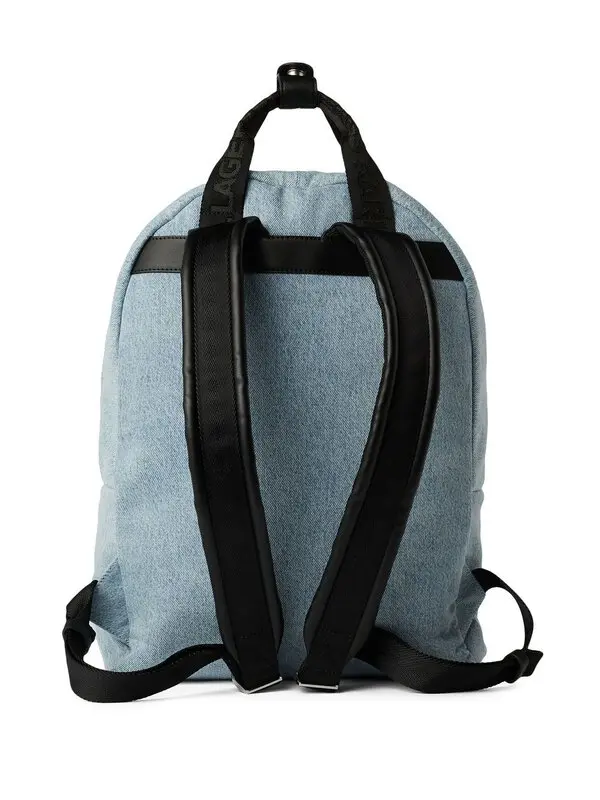 Karl Lagerfeld Logo Patch Backpack In Blue - 50% Off 