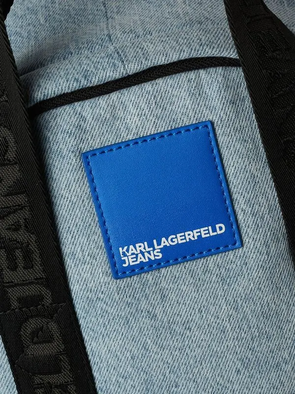 Karl Lagerfeld Logo Patch Backpack In Blue - 50% Off  display picture 3