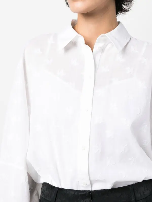 Karl Lagerfeld Long-sleeve Monogram Shirt