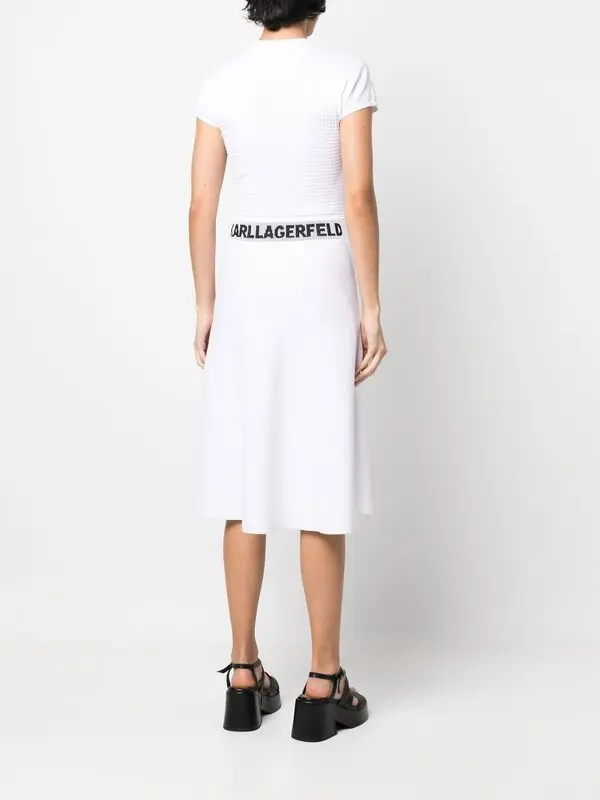 Karl Lagerfeld Short-sleeve Knit Midi Dress