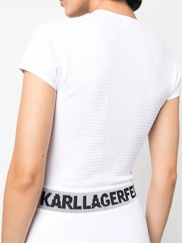 Karl Lagerfeld Short-sleeve Knit Midi Dress