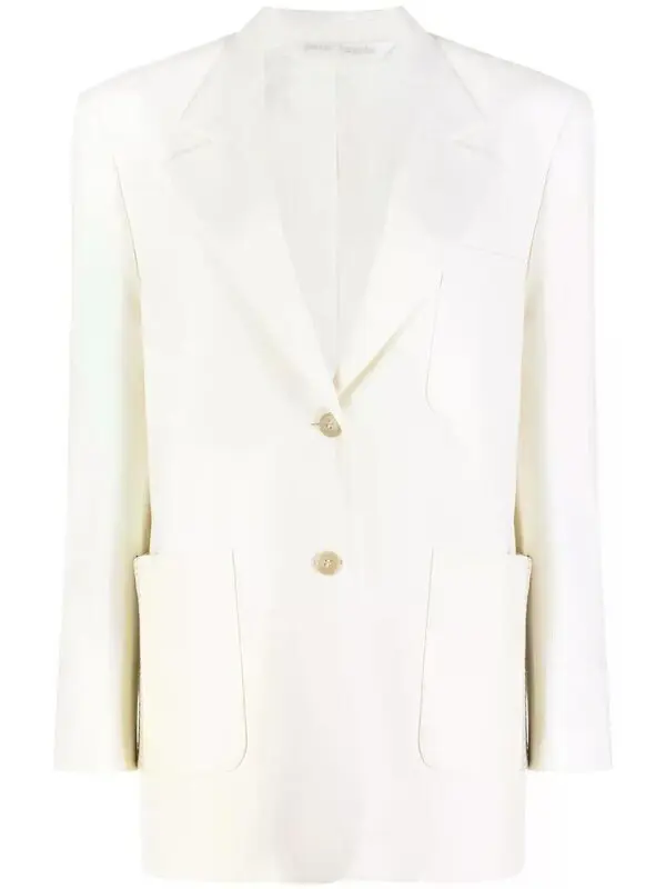 Palm Angels Knitted Tape-detail Blazer - Neutrals