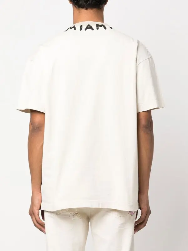 Palm Angels Logo-print Cotton T-shirt - White