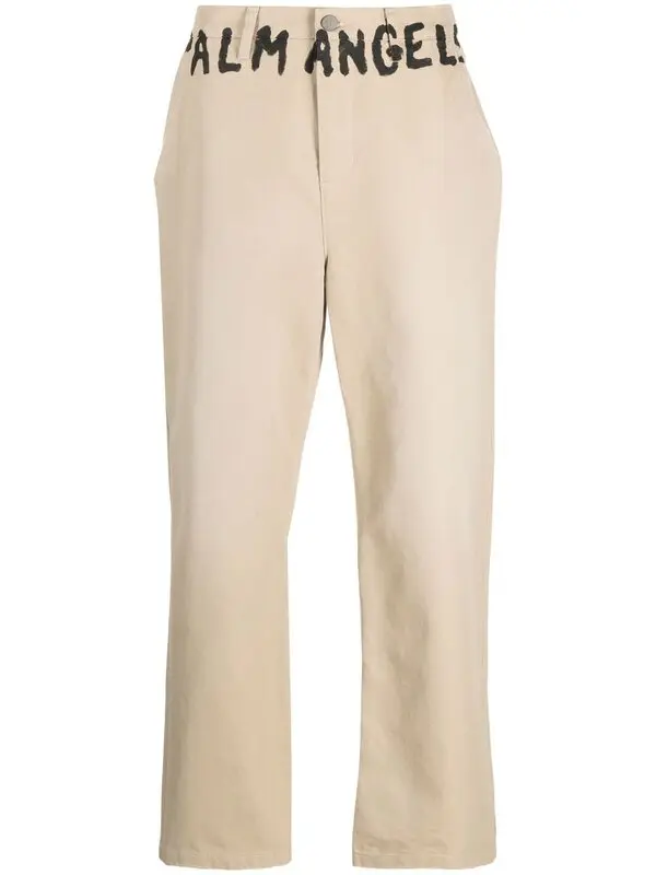 Palm Angels Logo-print Chino Trousers