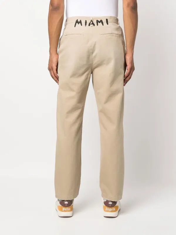 Palm Angels Logo-print Chino Trousers