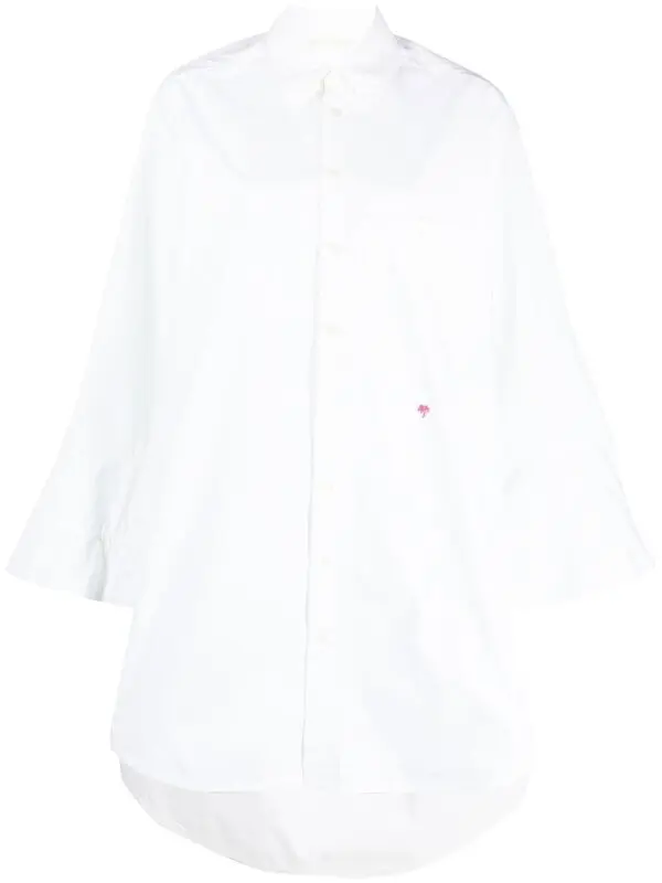 Palm Angels Flared-sleeve Shirt Dress