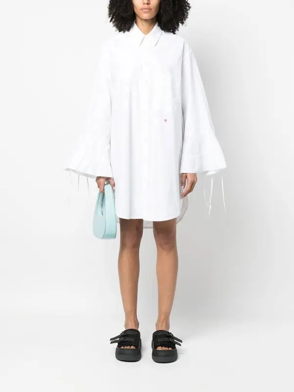 Palm Angels Flared-sleeve Shirt Dress