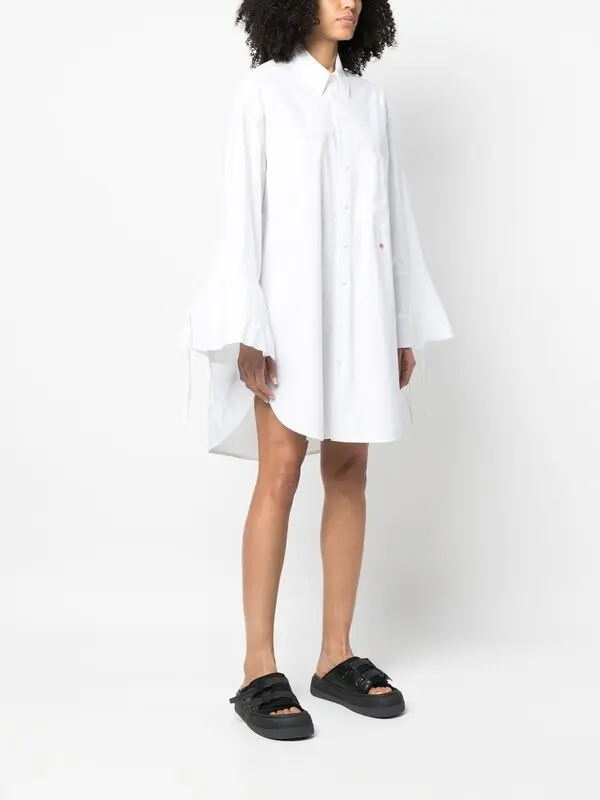 Palm Angels Flared-sleeve Shirt Dress