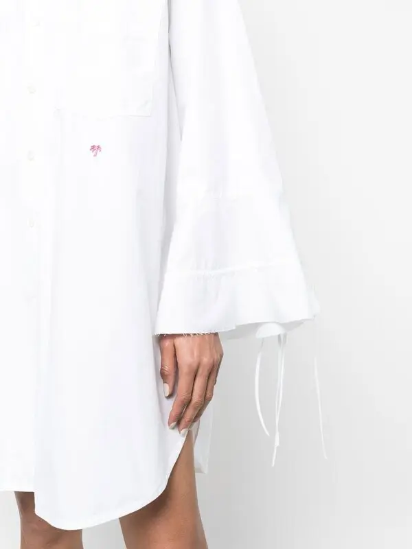 Palm Angels Flared-sleeve Shirt Dress