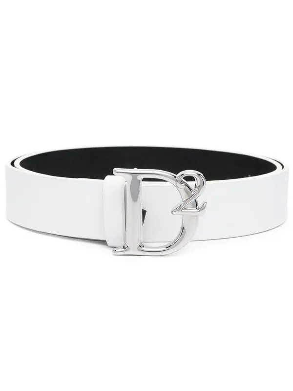 Dsquared2 Leather Logo-plaque Belt - White