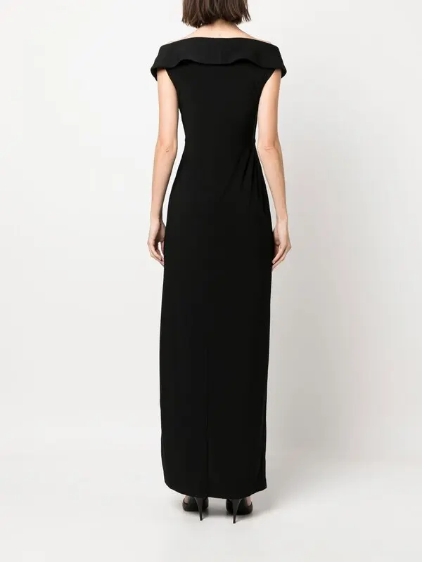 Ralph Lauren Sleeveless Pinched-waist Gown - Black