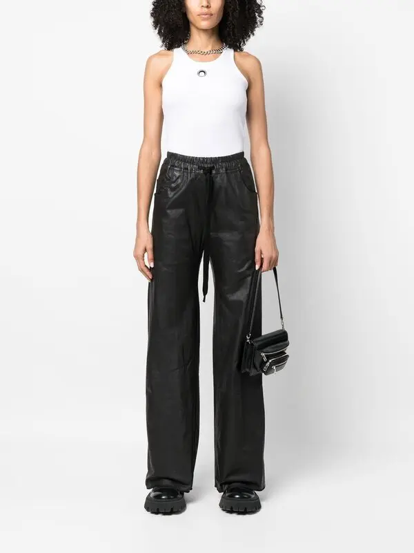 ISAAC SELLAM EXPERIENCE Wide-leg Leather Trousers