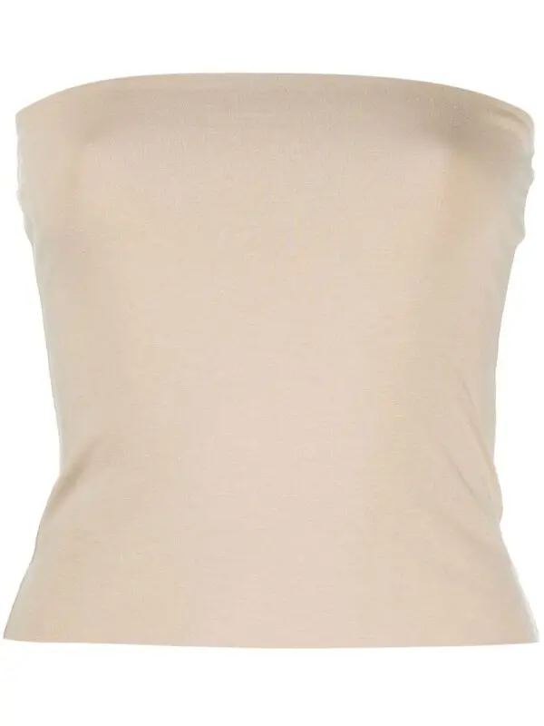 Brunello Cucinelli Strapless Bandeau Top - Neutrals