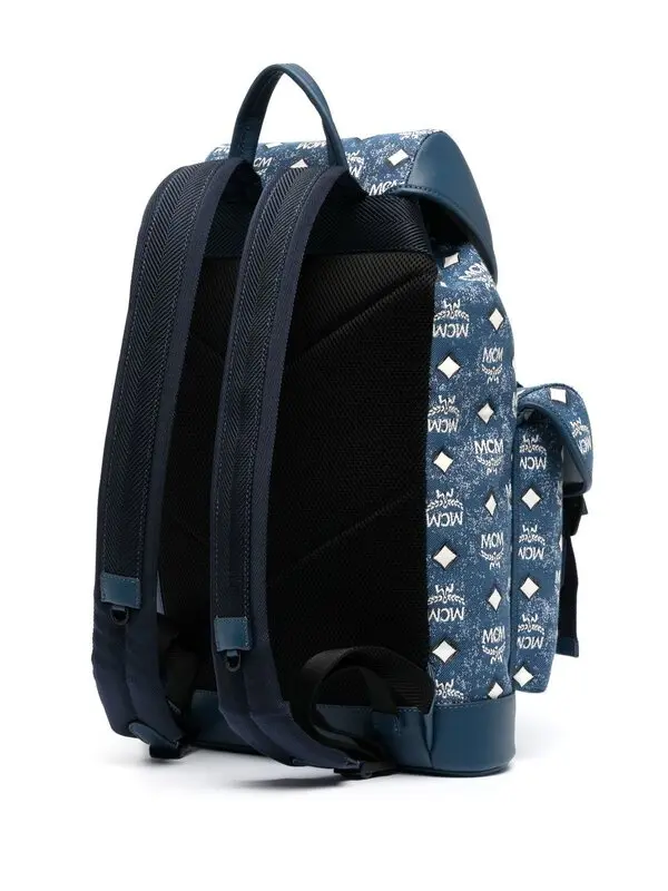 Mcm Medium Brandenburg Denim Backpack