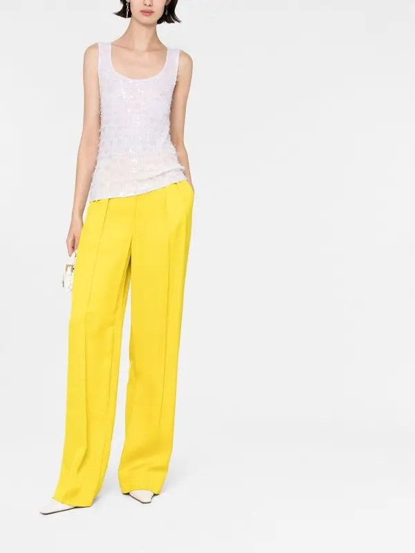 P.a.r.o.s.h Sequin-embellished Tank Top - White