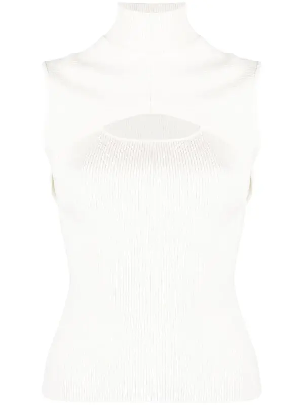 Simkhai Easton Cut-out Ribbed Top