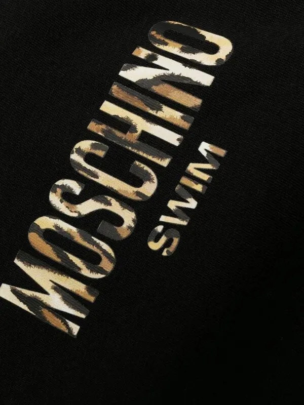 Moschino Leopard Print Logo T-shirt