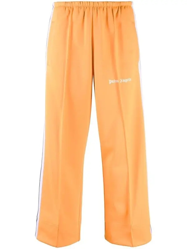 Palm Angels Side-stripe Cropped Track Pants - Orange