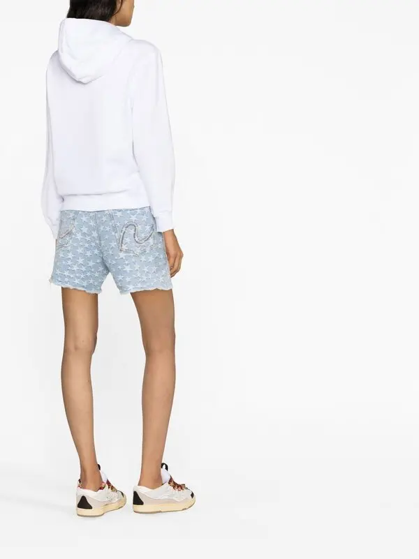 LANVIN Embroidered-logo Cotton Hoodie - White