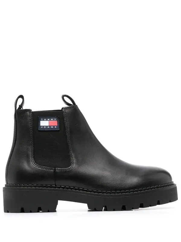 Tommy Hilfiger 40mm Logo-patch Leather Chelsea Boots