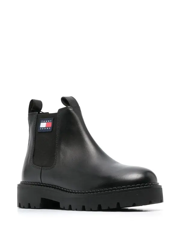 Tommy Hilfiger 40mm Logo-patch Leather Chelsea Boots
