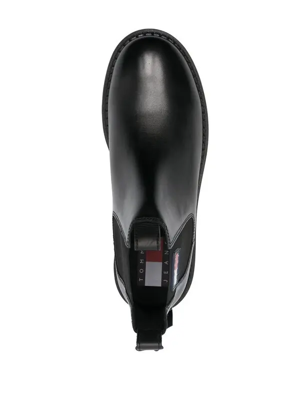 Tommy Hilfiger 40mm Logo-patch Leather Chelsea Boots