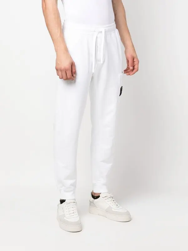 Stone Island Compass-motif Track Pants - White