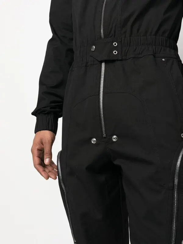 Rick Owens Long-Sleeve Zip-Up Jumpsuit In Black - 40% Off