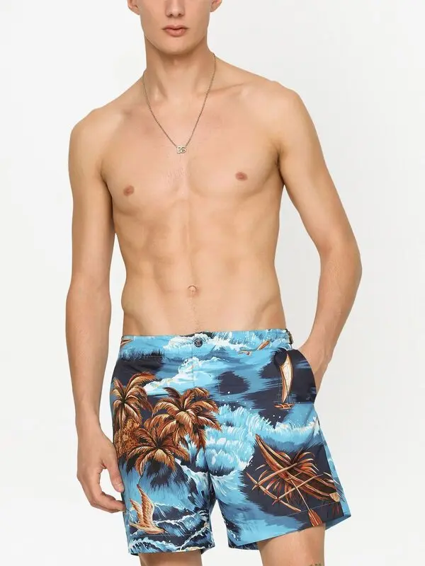 Dolce & Gabbana Sea Print Swim Shorts