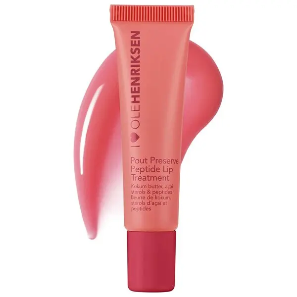 OLEHENRIKSEN Pout Preserve Hydrating Peptide Lip Treatment - Strawberry Sorbet - Mauve Pink Tint + Freshly Picked Strawberry Scent