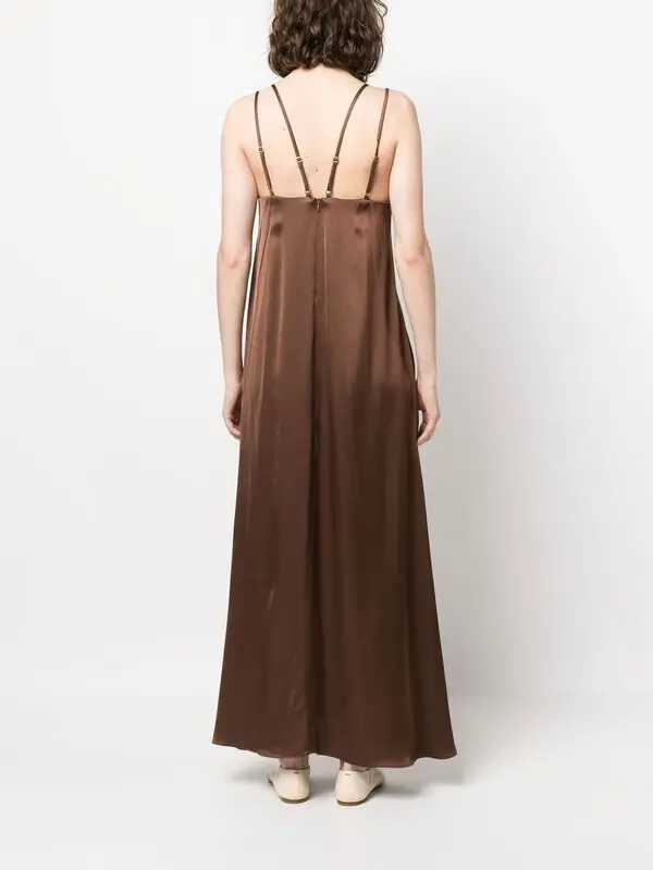 AERON U-neck Satin Maxi Dress