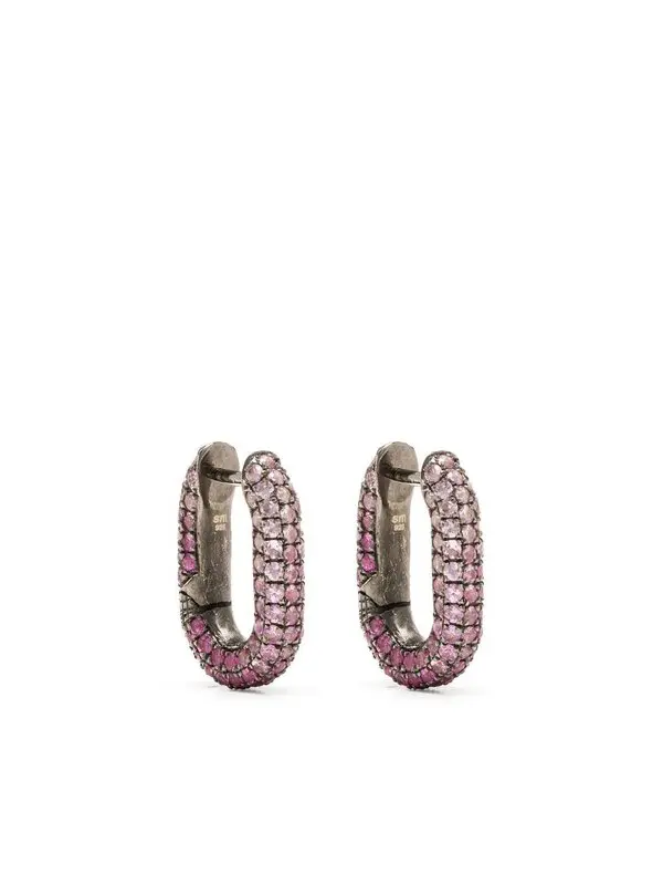 SELIM MOUZANNAR Sapphire Link Earrings - Pink