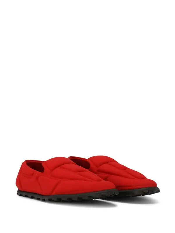Dolce & Gabbana Quilted Slippers - Red