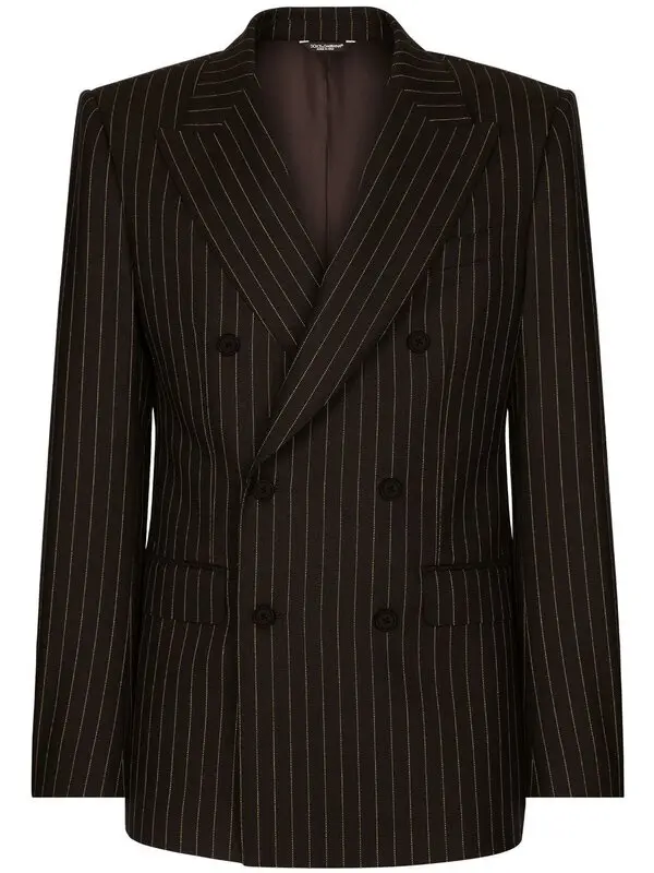 Dolce & Gabbana Sicilia-fit Pinstriped Double-breasted Blazer