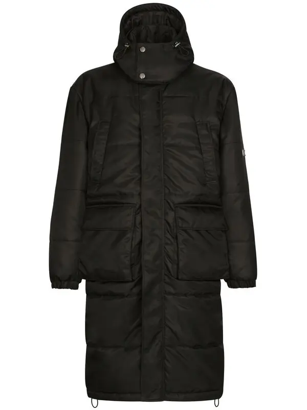 Dolce & Gabbana Logo-tag Hooded Puffer Coat