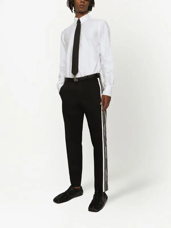 Dolce & Gabbana Martini-fit Jacquard Shirt - White