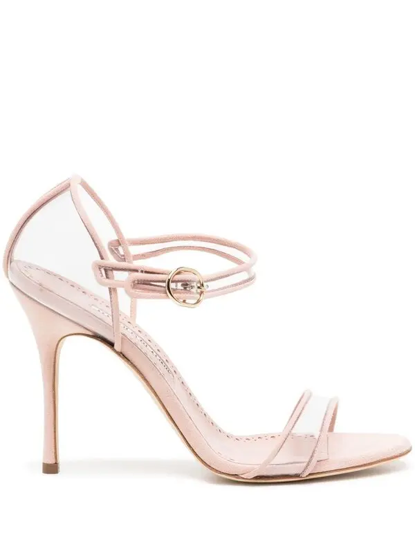 Manolo Blahnik 100mm Leather Sandals