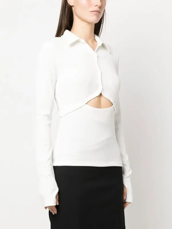Helmut Lang Cut-out Knitted Top
