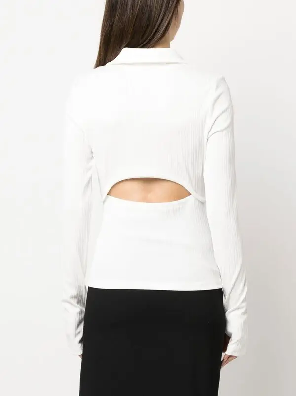 Helmut Lang Cut-out Knitted Top