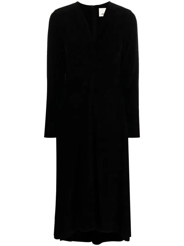 Isabel Marant Étoile Long-sleeved V-neck Midi Dress