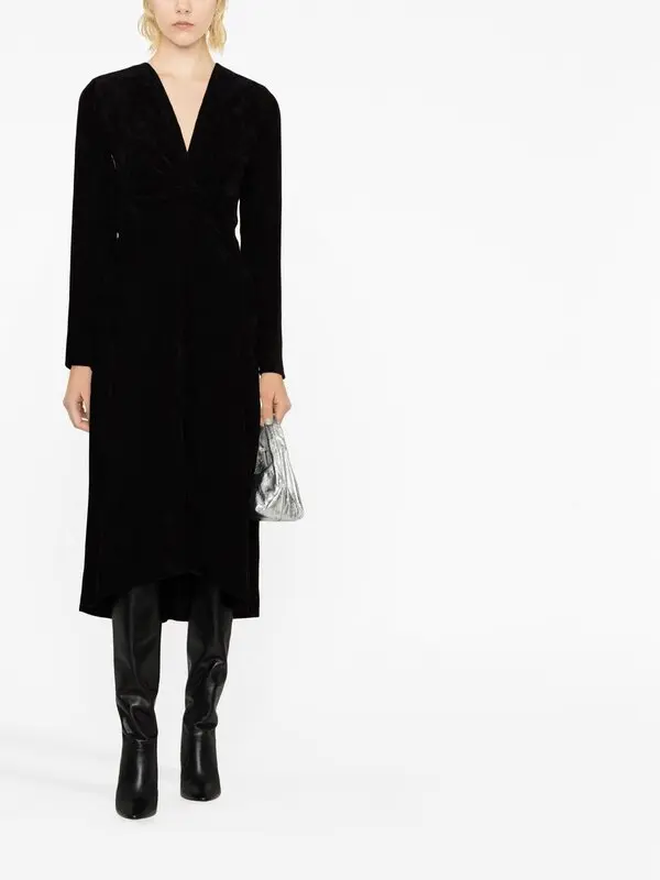 Isabel Marant Étoile Long-sleeved V-neck Midi Dress