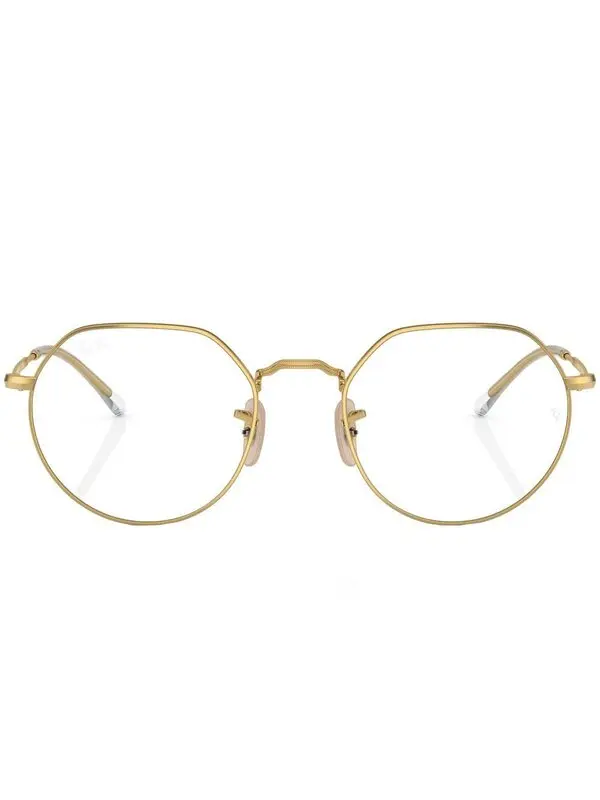 Ray-ban Jack Round-frame Glasses - Gold