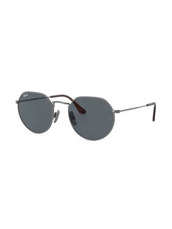 Ray-ban Titanium Round-frame Sunglasses - Grey