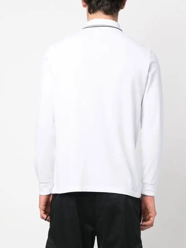 Stone Island Compass-motif Polo Shirt - White