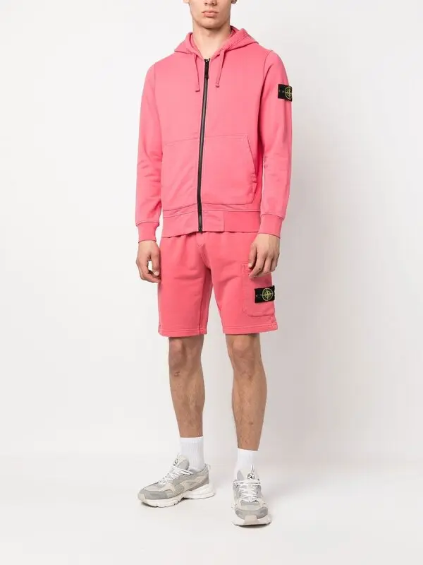 Stone Island Cotton Jersey Knit Shorts